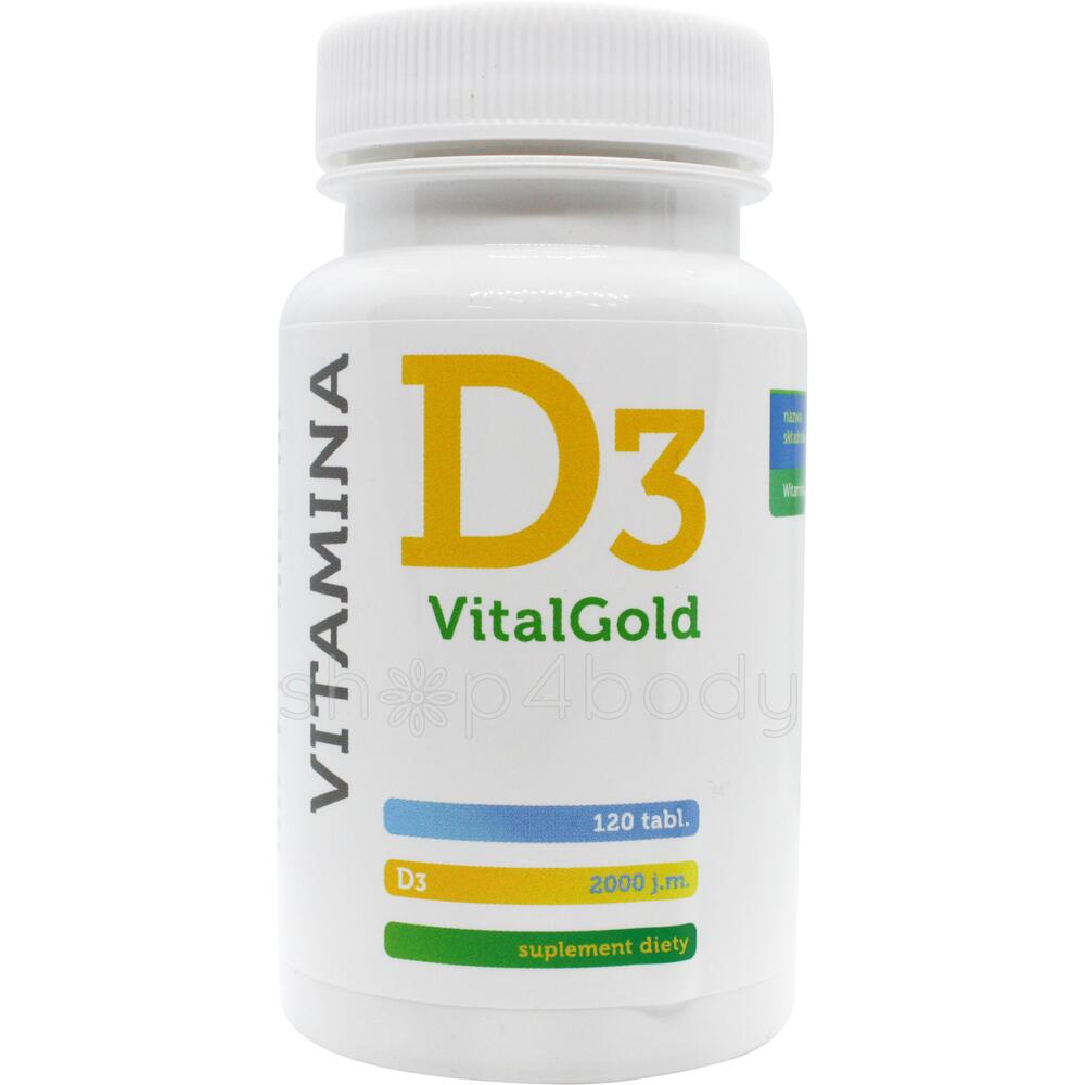 Køb D3 Vitamin Vital Gold, 50µg - 120 tabletter