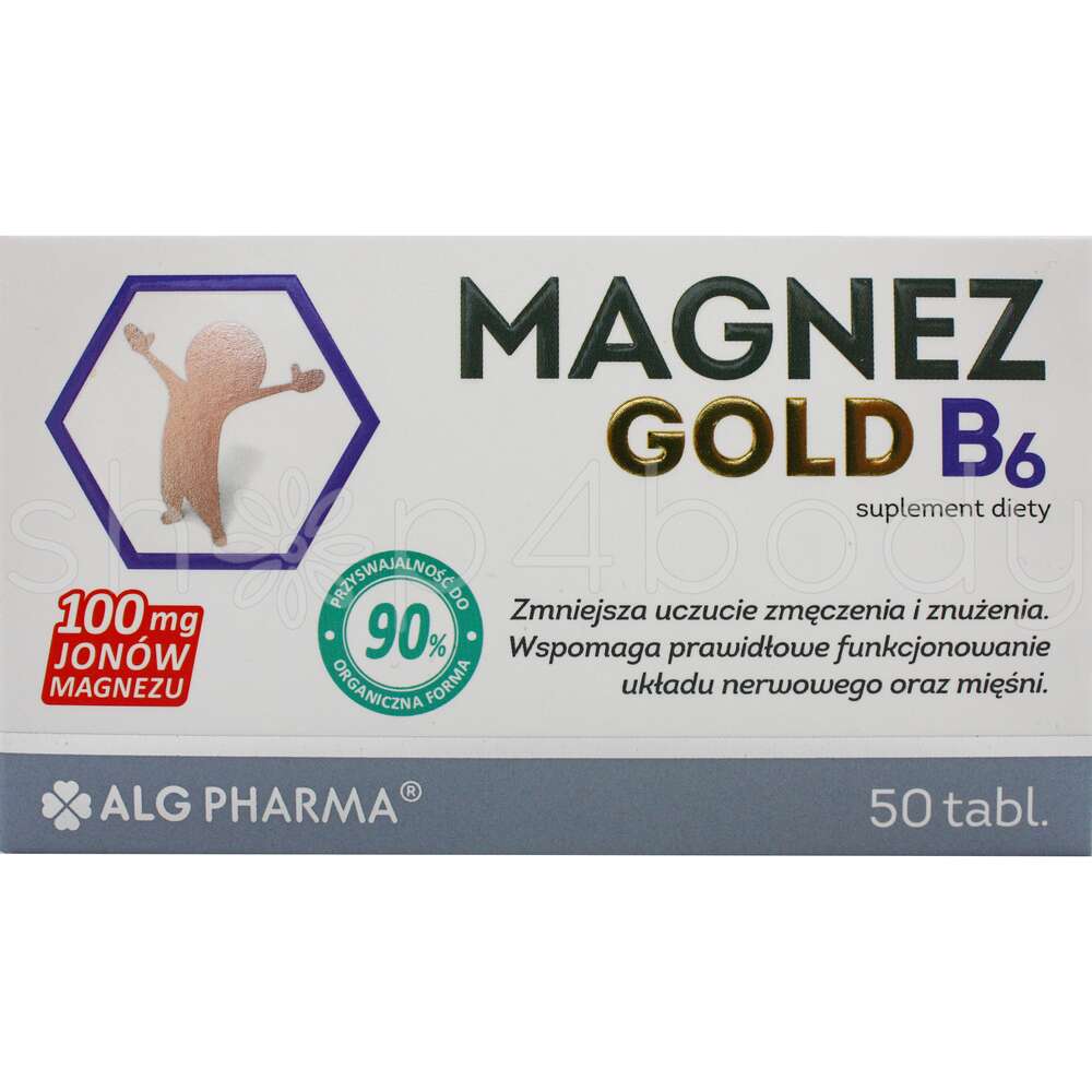 Køb Magnez Gold, Magnesium med B6 - 50 tabletter