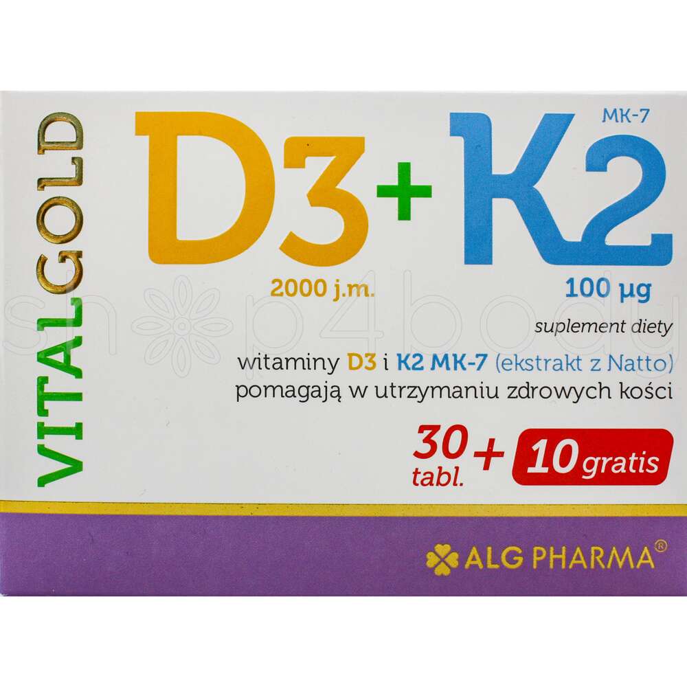 Køb Vital Gold - Vitamin D3 og Vitamin K2